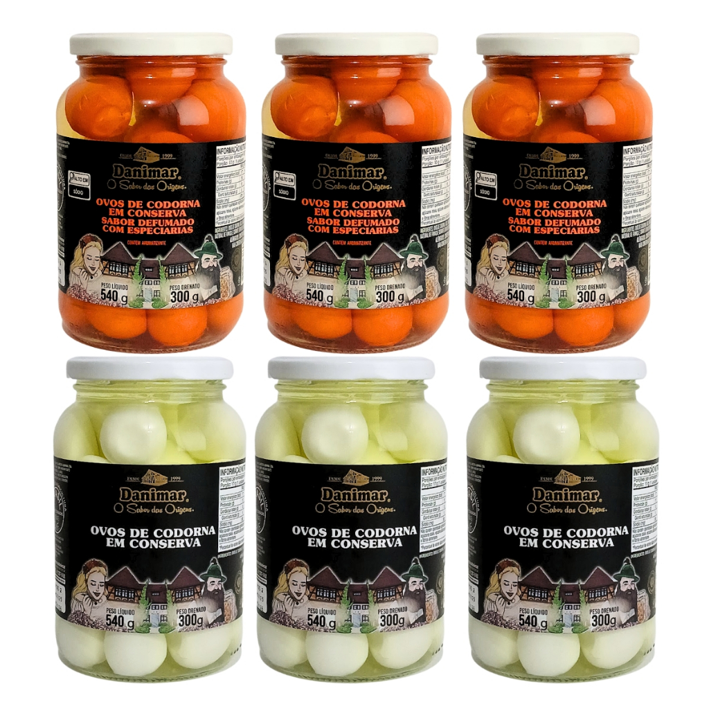 Kit 3 Ovo De Codorna Em Conserva Defumados Tradicionais 300g Danimar ...