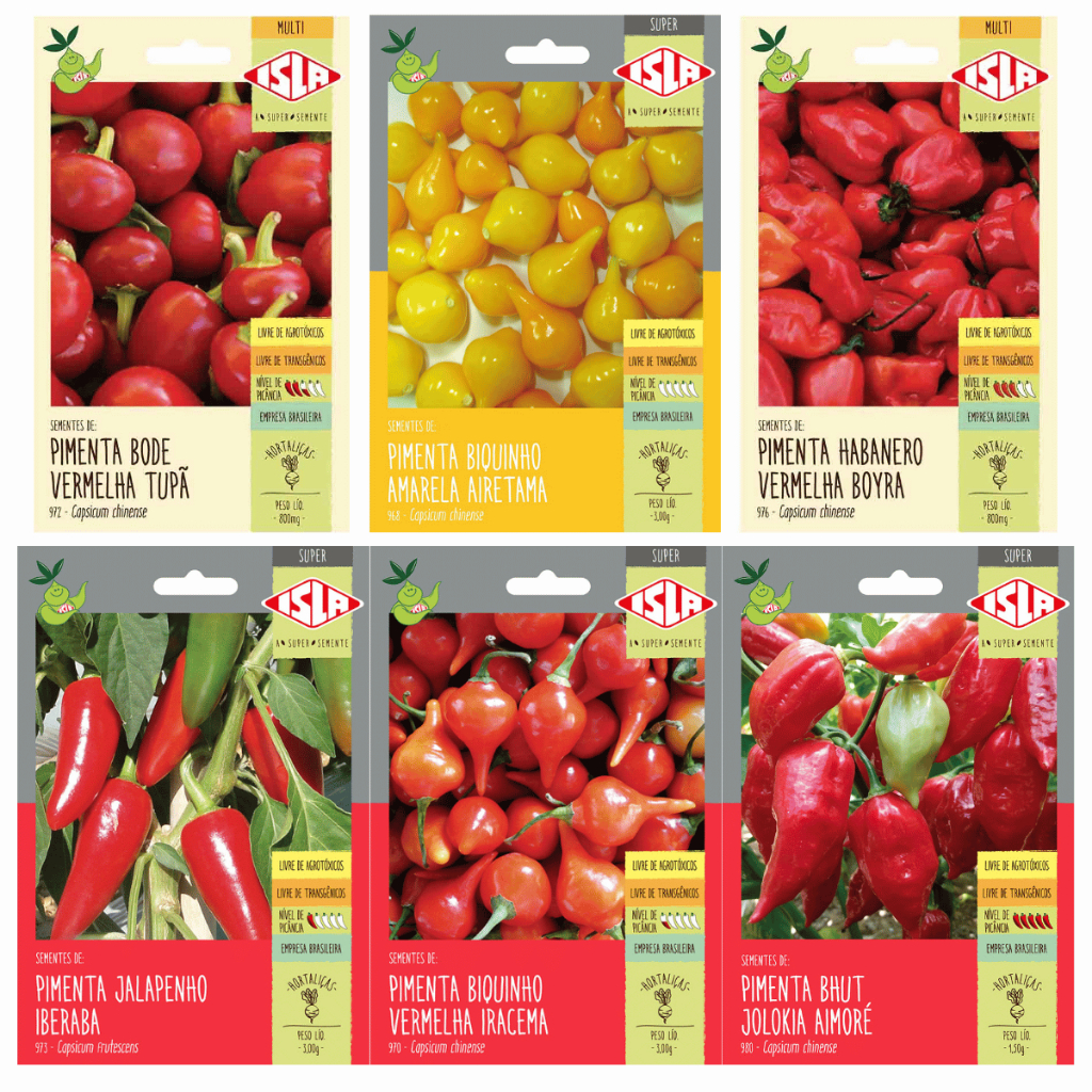 Semente de Pimenta - Sementes ISLA - Biquinho, Habanero, Cayenne ...