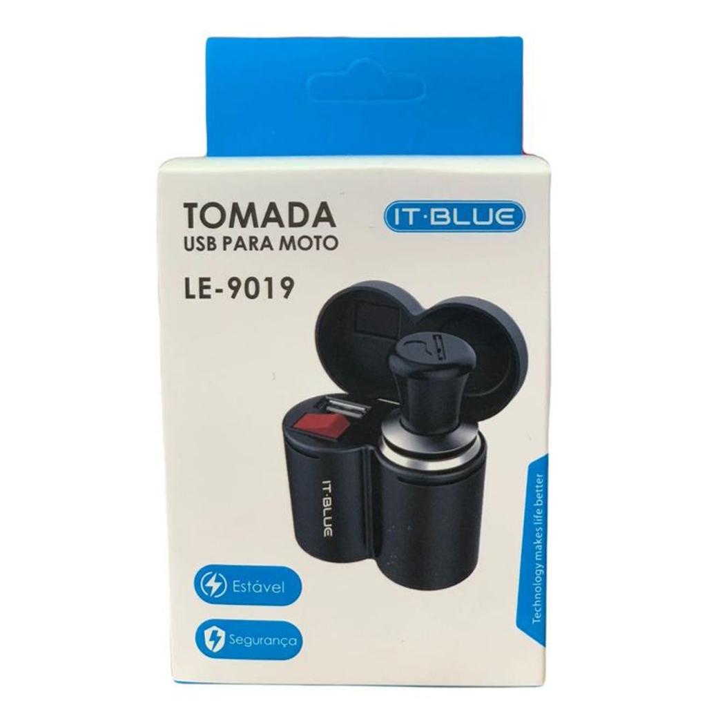 TOMADA USB COM CABO 1,2 METROS PARA MOTO LE-9019 IT-BLUE | Shopee Brasil