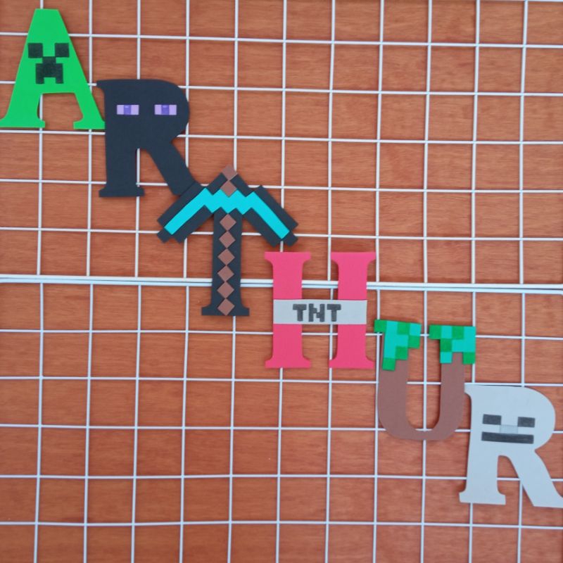 Letras 3D Minecraft | Shopee Brasil