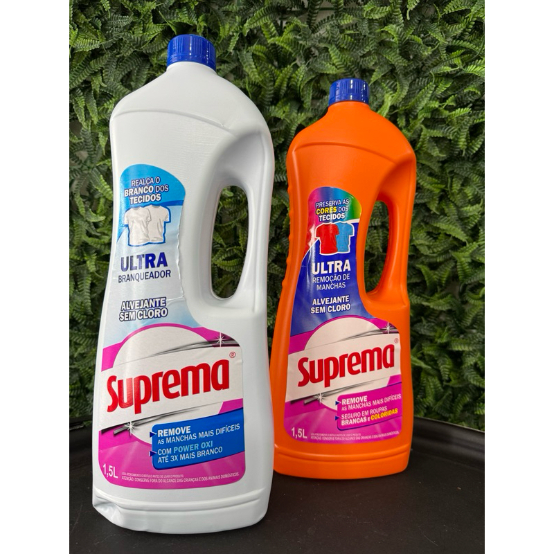 KIT 2 ALVEJANTE SUPREMA 1,5L PARA ROUPAS BRANCAS E COLORIDAS | Shopee ...