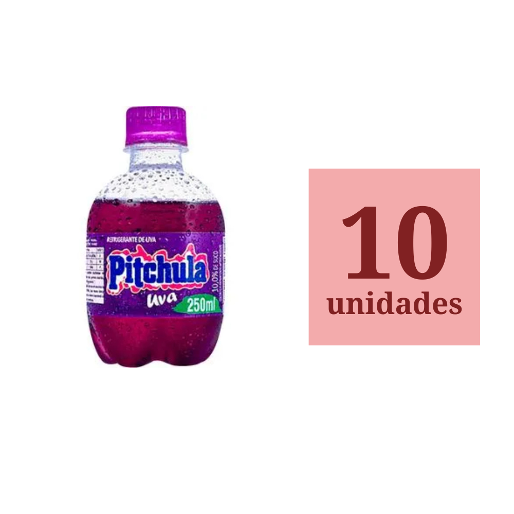 Refrigerante Pitchula Uva Pet 250ml – 10 UND | Shopee Brasil