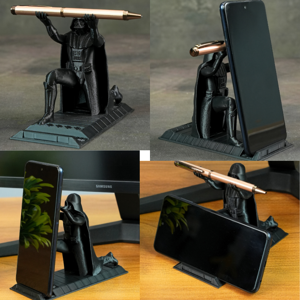 Suporte Darth Vader para Caneta e Celular – Impressão 3D em PLA ...