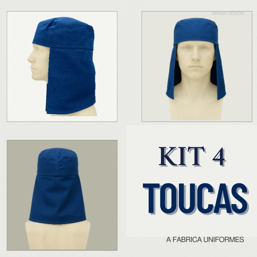 Kit 4 Capuz Touca Árabe Brim – EPI Proteção Solar UV Para Soldador ...