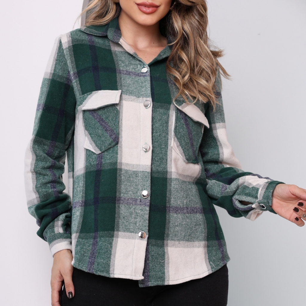 Camisa Xadrez Flanelado Por Fora Grosso Festa Junina Moda Feminina COD ...