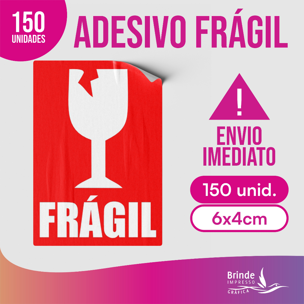 KIT Etiqueta FRÁGIL 150 ETIQUETAS | Shopee Brasil