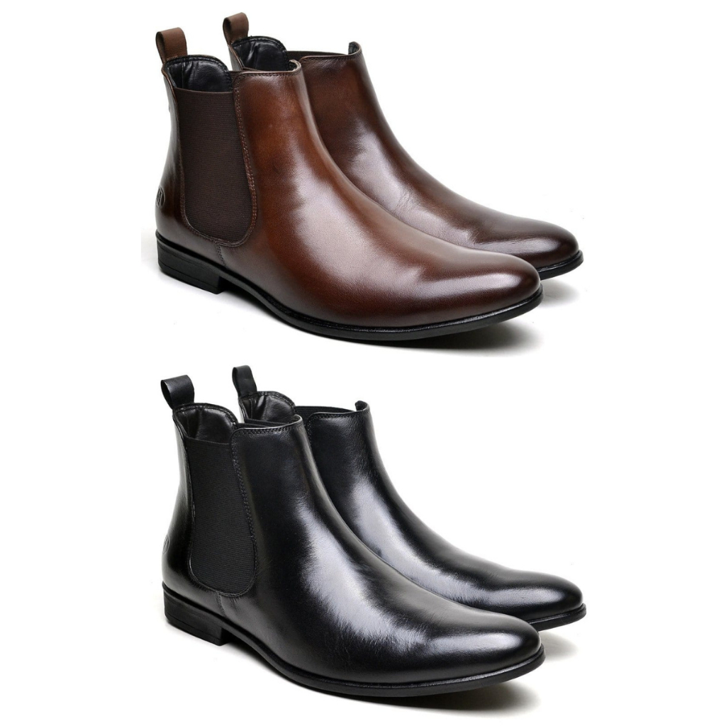Kit Botas Chelsea Masculina Conforto e Estilo Casual Social Cano Curto ...