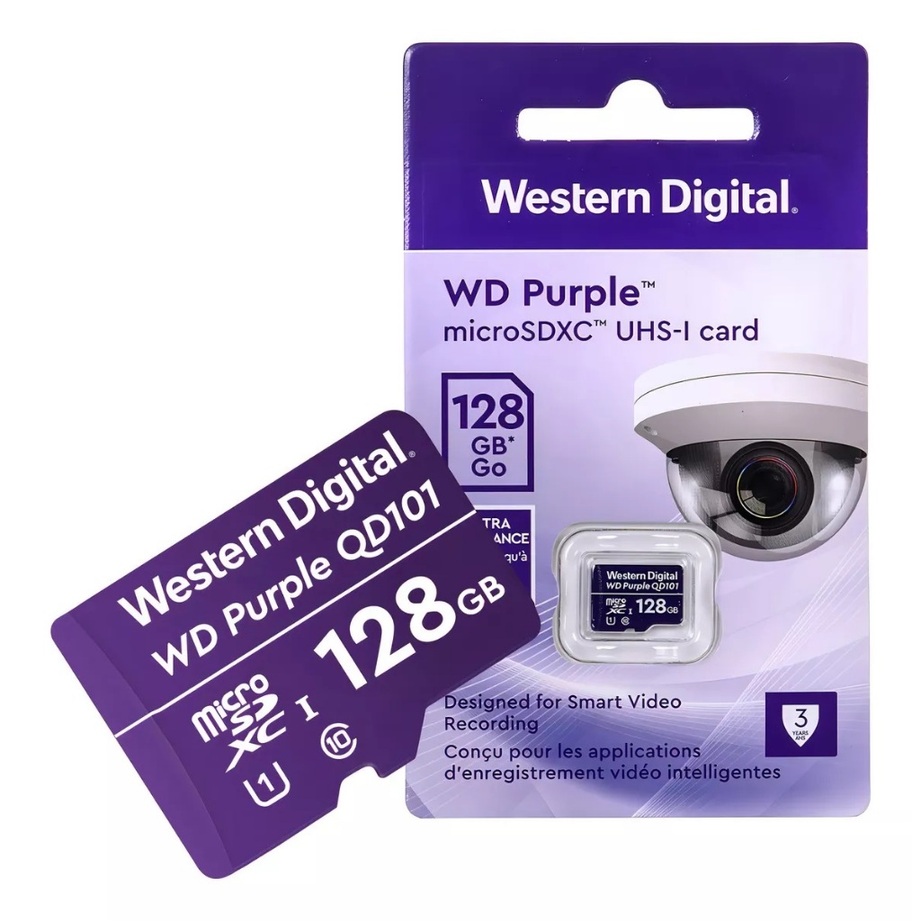 Cartao de memória micro SD 128GB WD Purple Western Digital Intelbras Ultra Endurance ...