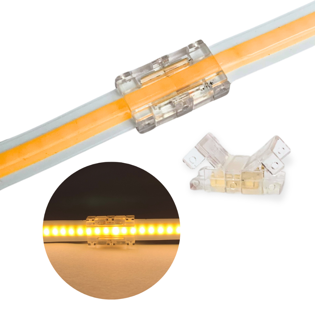 Kit Conector para Fita Led COB 10mm Reto Linear Emenda sem Solda ...