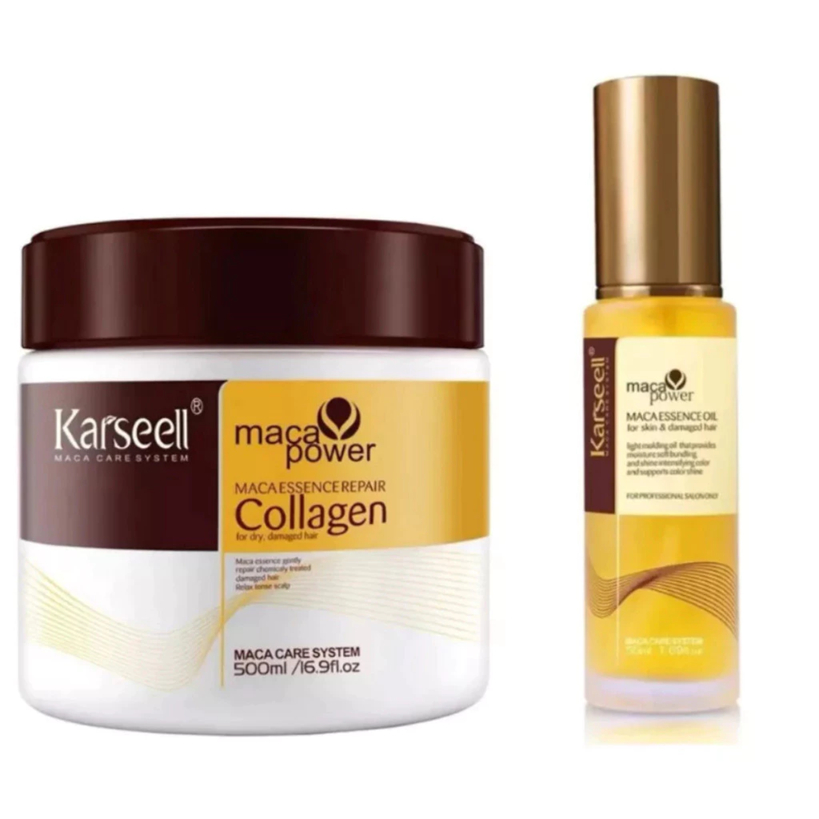 Kit Karseell Máscara + Óleo Maca Essence Power | Shopee Brasil