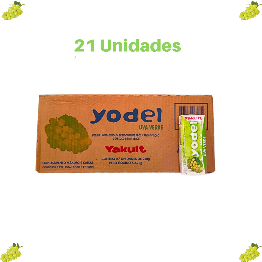 Suco Yodel Uva Verde Yakult C/21 Unidades - Suco A Base De Leite ...