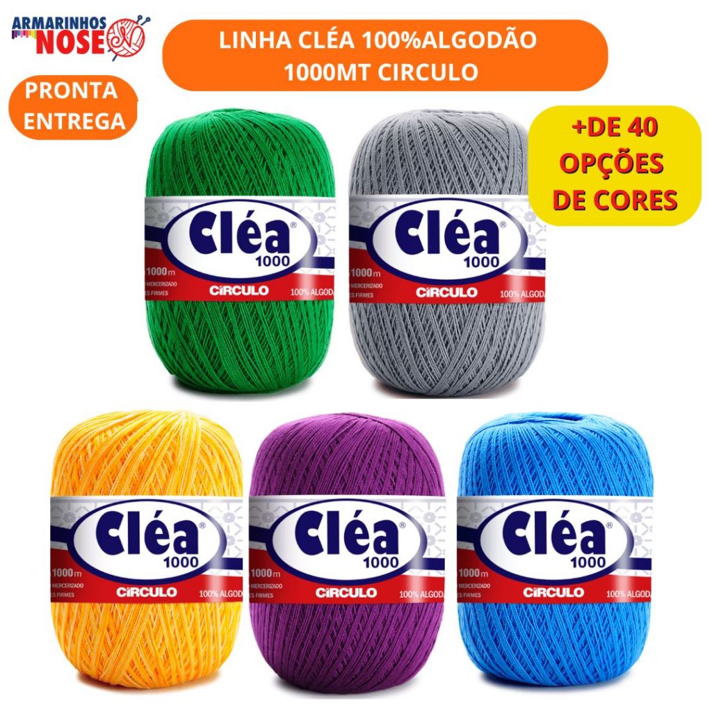 Linha Cléa 100% Algodão 1000 Mt Circulo Unidade | Shopee Brasil
