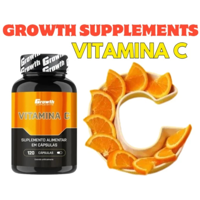 Vitamina C da Growth Supplements - 120 Cápsulas - ORIGINAL | Shopee Brasil