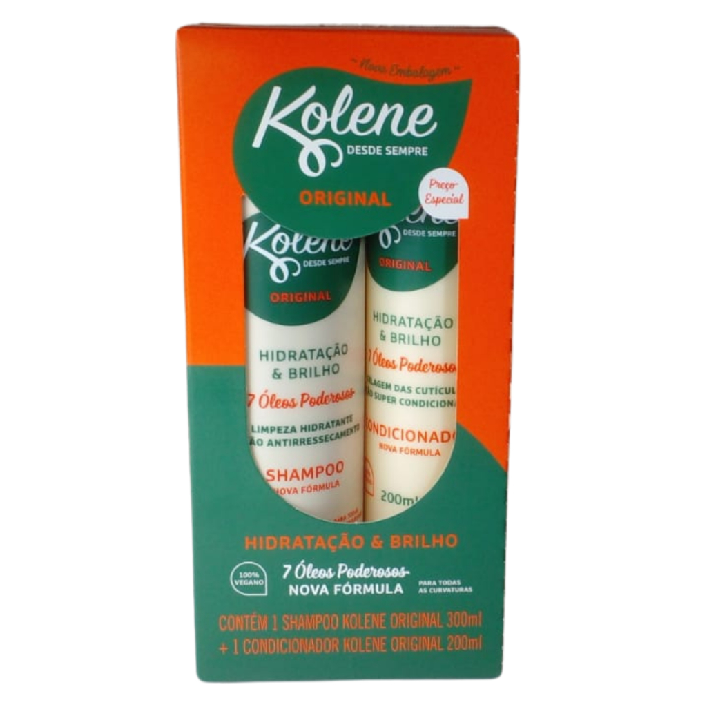 Kit Kolene Shampoo 300ml e Condicionador 200ml Original Hidratação e ...