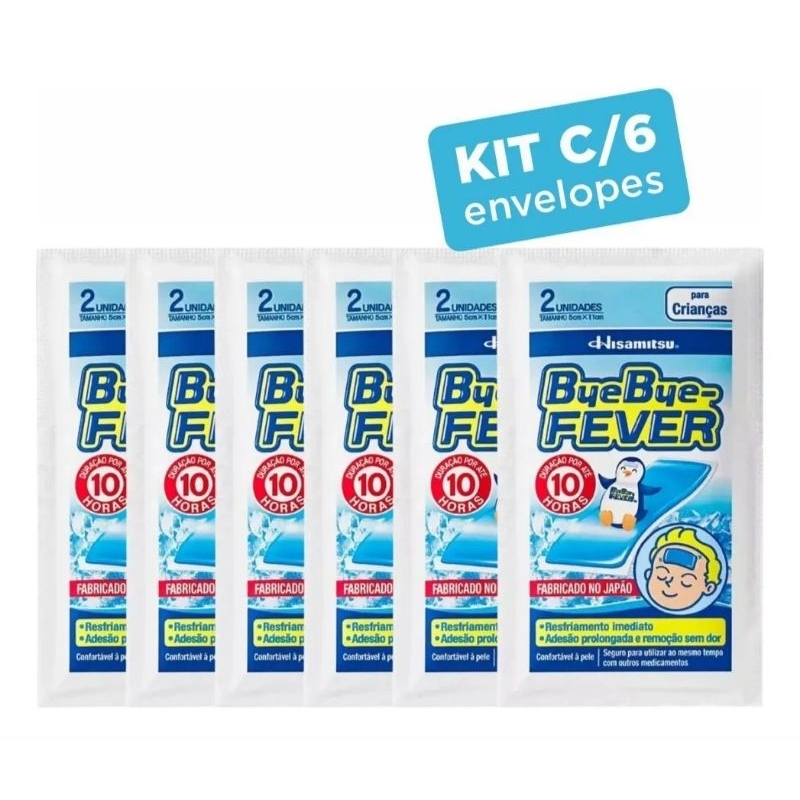 Bye Bye Fever para alívio da febre em bebê kit c/6 envelopes | Shopee ...