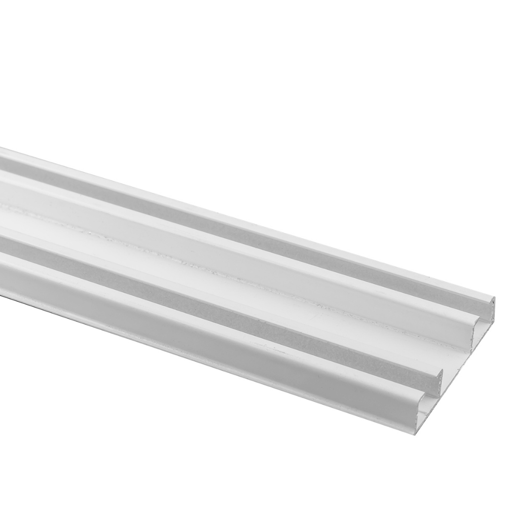 Trilho Suíço Duplo Maxi 49mm para Cortina de Alumínio 3 Metros com ...