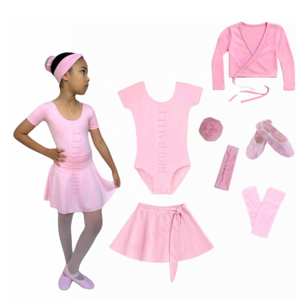 Kit Ballet 7 Itens / Uniforme para dança completo *COM CASACO* (Collant ...