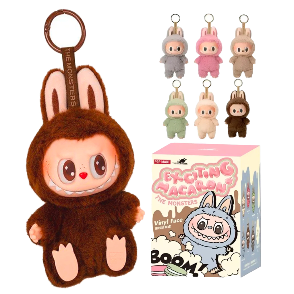 Labubu Lafufu Macaron Pop Mart Chaveiro de Pelúcia Boneco Surpresa ...