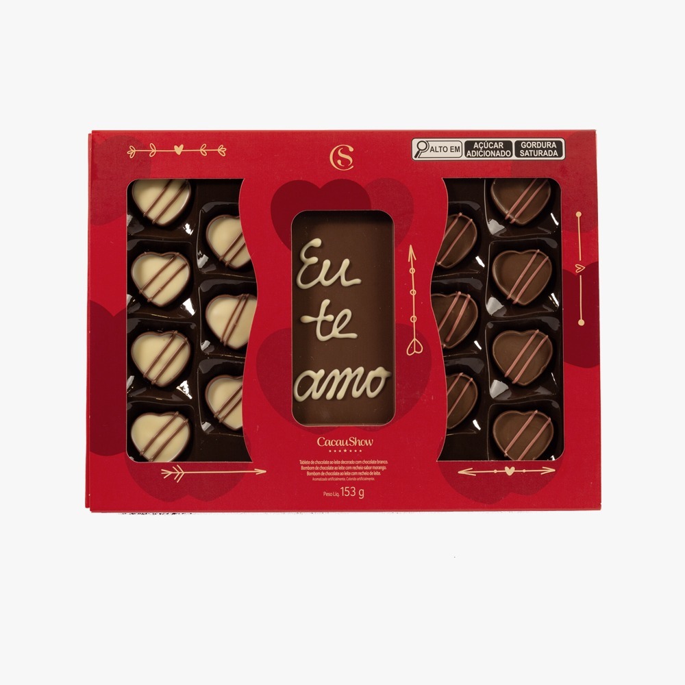 Caixa Artesanal de Bombons Delícias de Amor 153g Cacau Show | Shopee Brasil