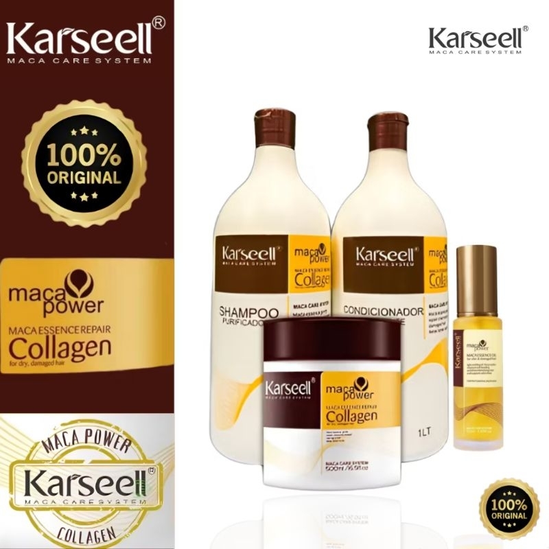 Karseell Collagen Tratamento Capilar 500g - Shampoo + Condicionador ...
