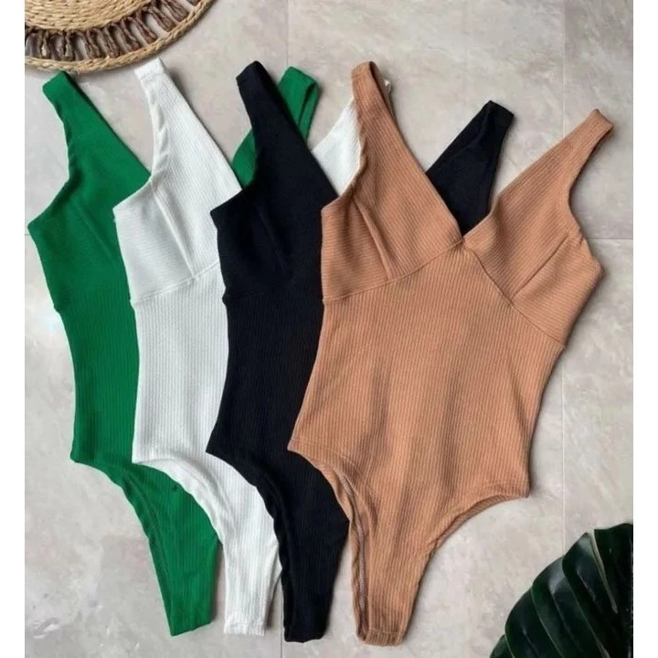 Body Bore Feminino Decote V Anarruga | Shopee Brasil