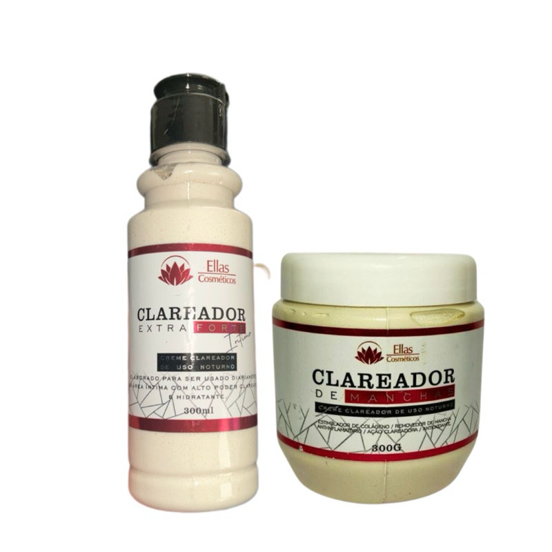 Kit Clareador Intimo Noturno Extra Forte - 2 itens- Ellas Cosméticos ...