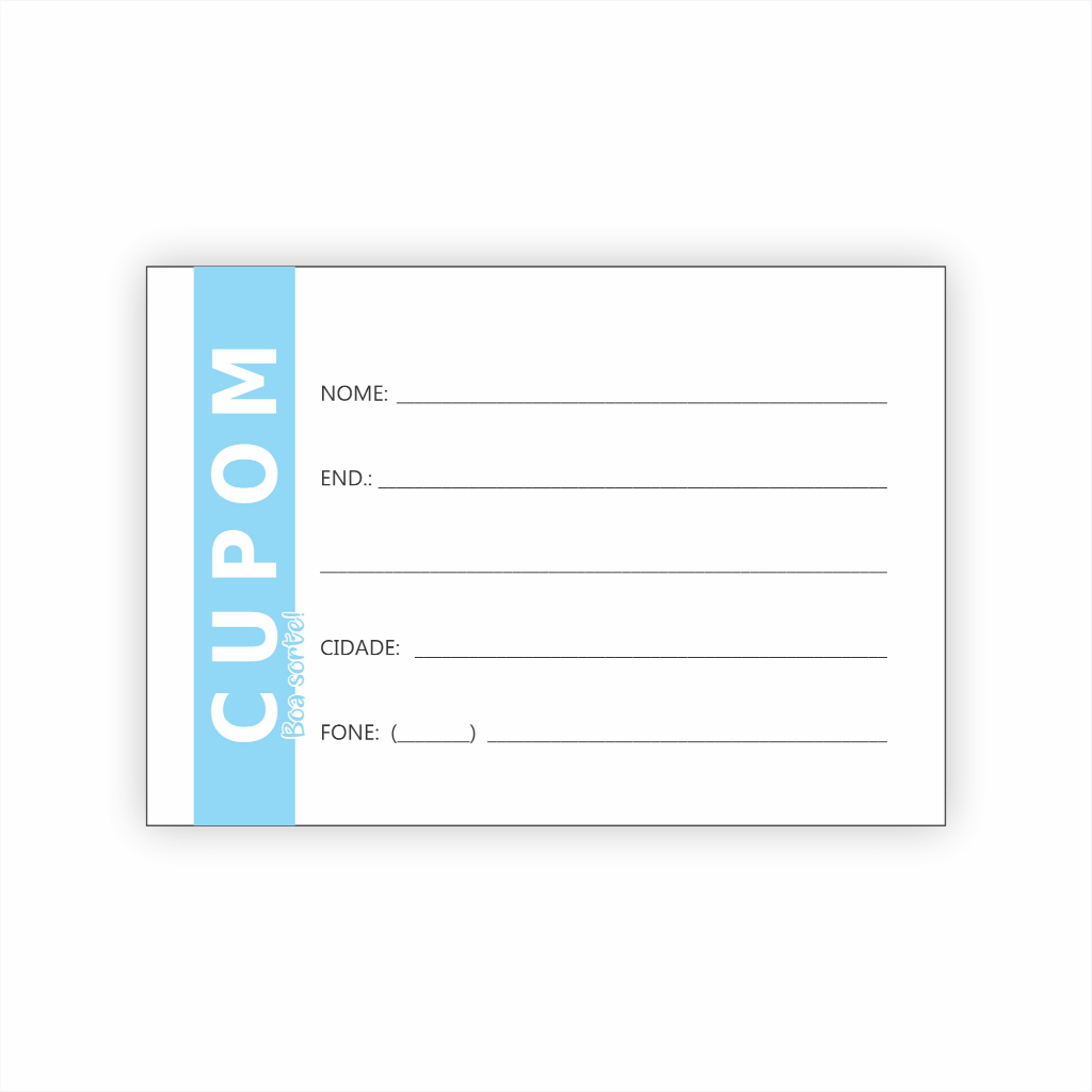 6 Blocos Cupom para Sorteio Urna com 100 Folhas | Shopee Brasil