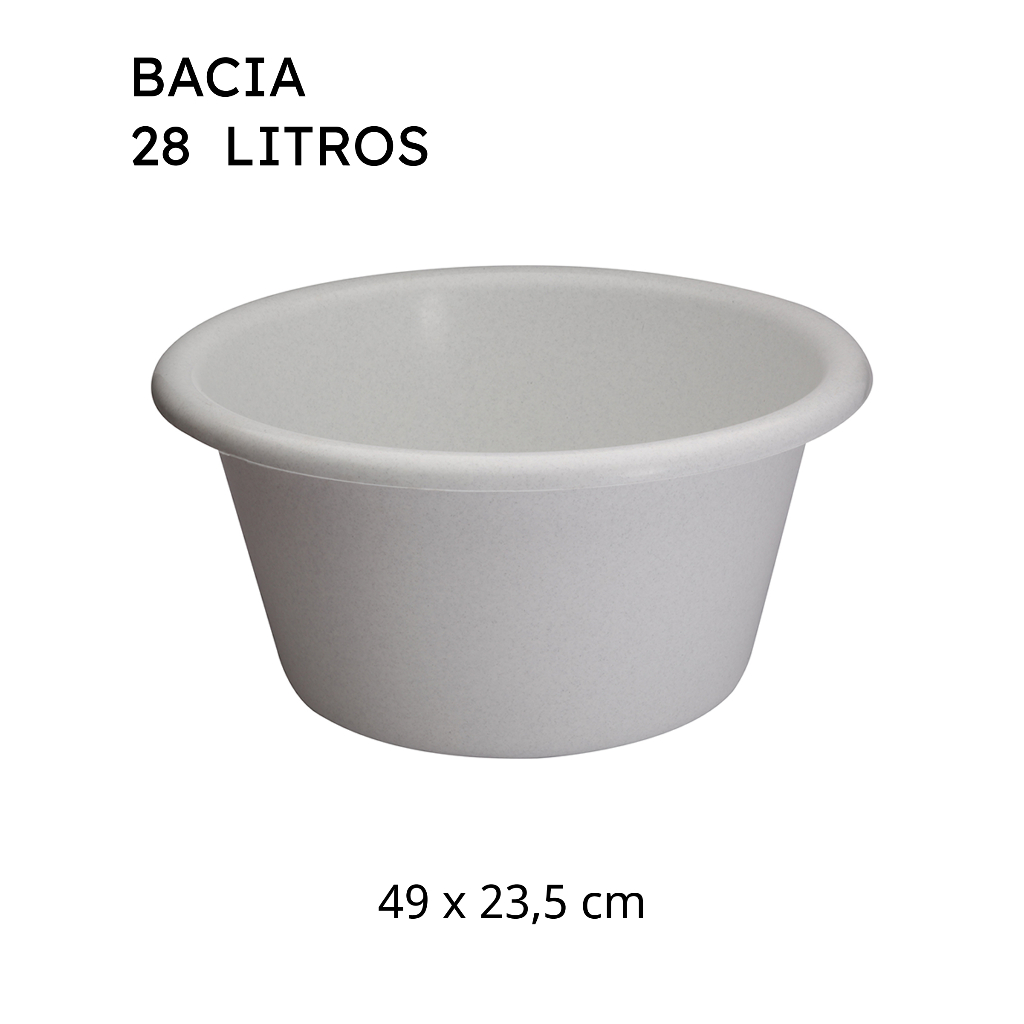 BACIA GRANDE 28 LITROS MARMORIZADA | Shopee Brasil