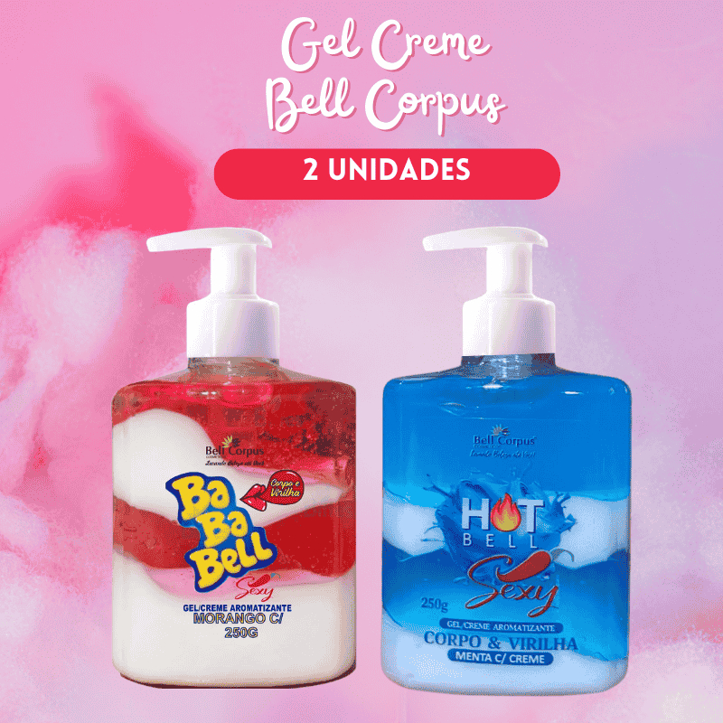 Kit c/ 2 Gel Creme Morango com Chantilly e Menta com Creme Glow Corpo e ...