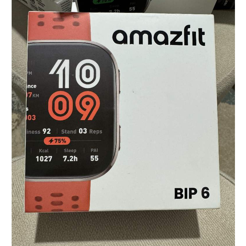 AMAZFIT Bip 6 (Red) Smartwatch 46mm, tela AMOLED de 1,97", GPS com mapas, resistência à água de ...