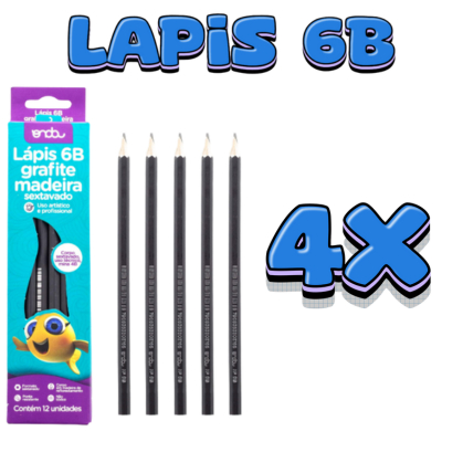 Kit Atacado 48 Un Lapis 6b Tecnico Sextavado Madeira | Shopee Brasil
