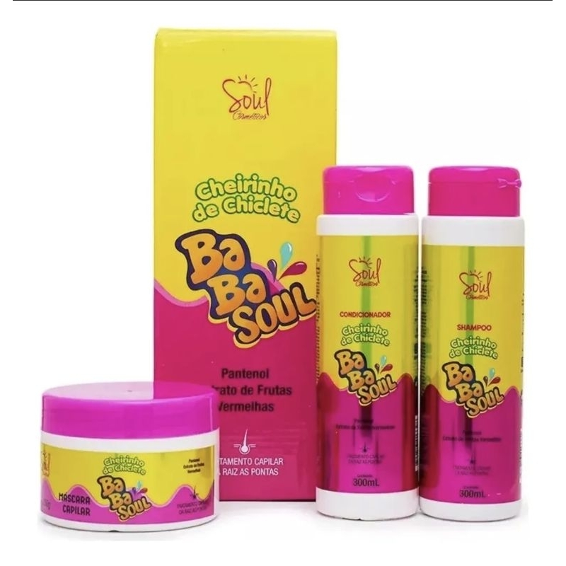 Kit capilar cheirinho de chiclete Babaloo - Babasoul | Shopee Brasil