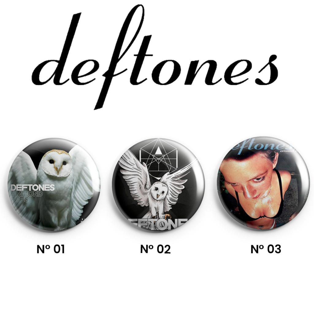 Kit Bottons/Botons/Broches/Pin Redondos DEFTONES 4,5cm | Shopee Brasil