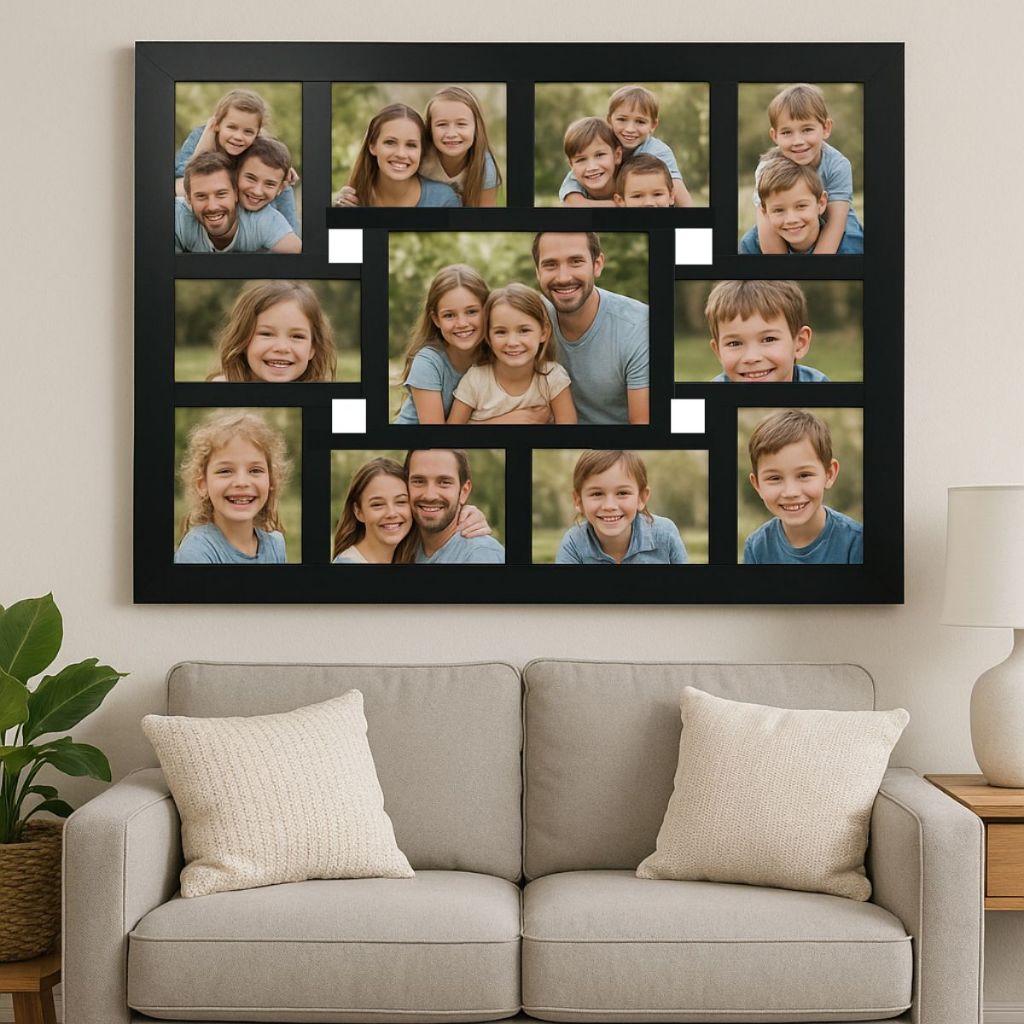 Painel Quadro Mural De Fotos P/ Parede 11 Fotos Mdf | Shopee Brasil