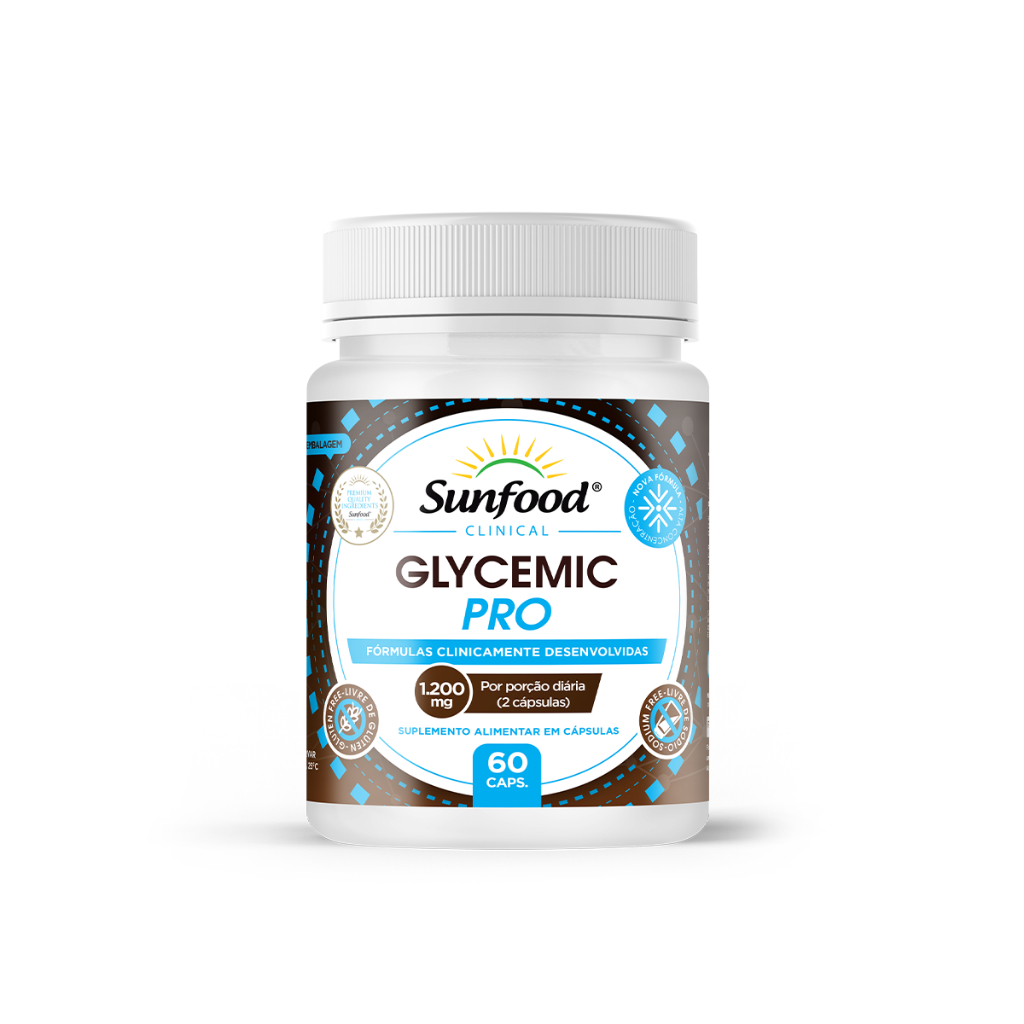 GLYCEMIC PRO 1200MG 60 CAPSULAS SUNFOOD CLINICAL | Shopee Brasil