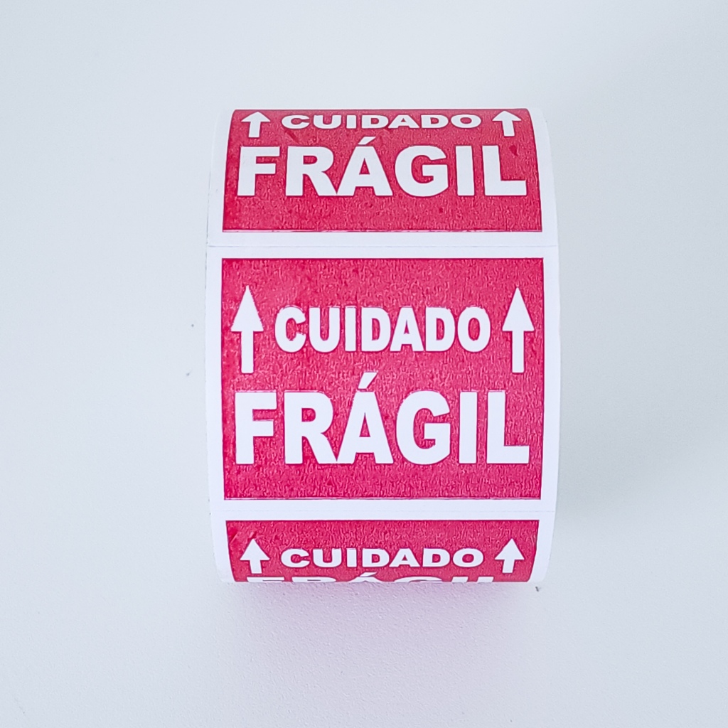 ETIQUETA CUIDADO FRAGIL - Tam. 50x40 Adesiva, 500 Etiquetas | Shopee Brasil