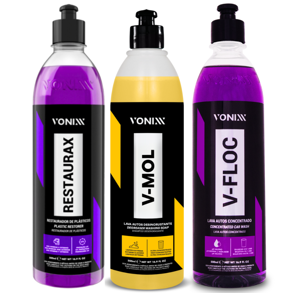 Kit Da Vonixx Lavagem Automotiva Restaurax V Floc V Mol 500ml | Shopee Brasil