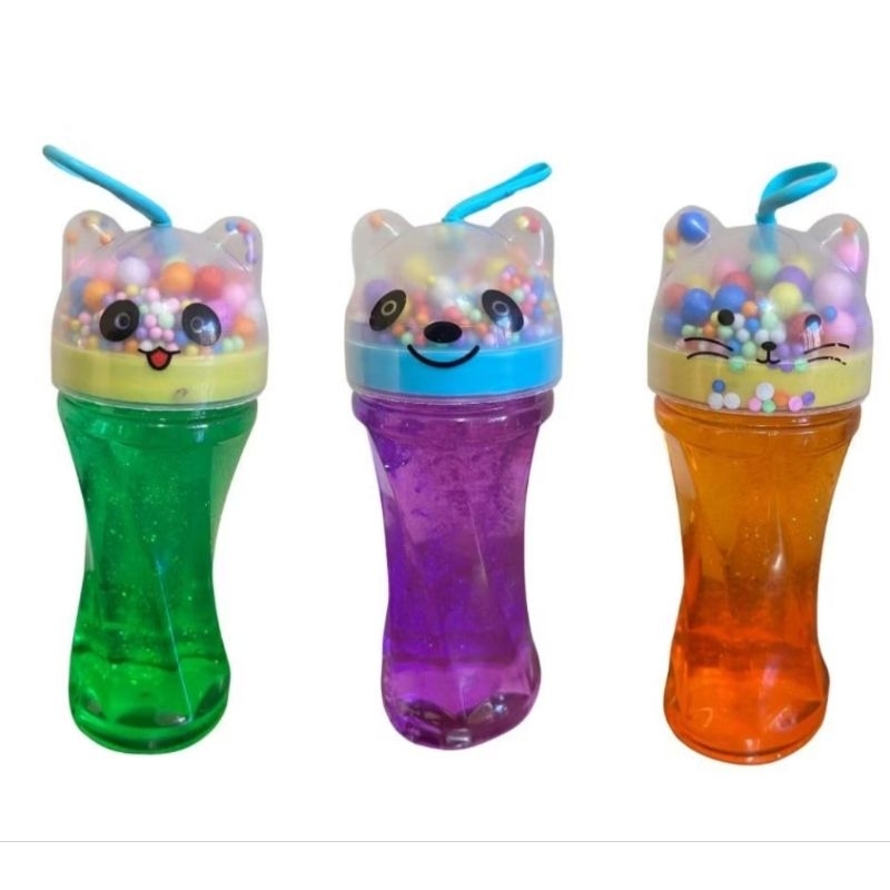 kit com 4 Slime Amoeba Gelele Glitter Mlix deBolinhas de Isopor Cores ...