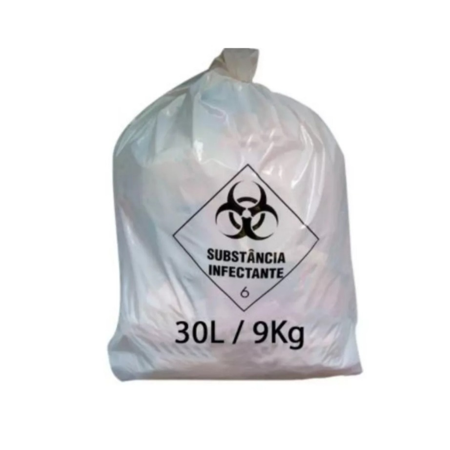 Saco Lixo Hospitalar Rava P/Resíduo Infectante 30l Fd C/ 100un | Shopee ...