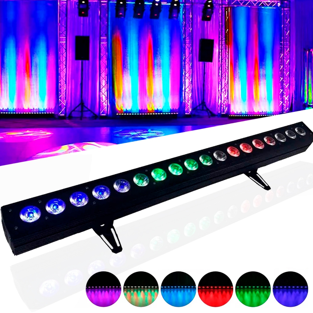 Ribalta Led 18Leds De 180w Rgbw + Ambar + Uv Dmx512 | Shopee Brasil
