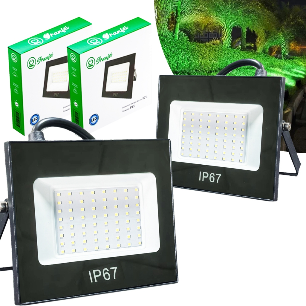 Kit Mini Refletor 150W 300W Branco Frio 6500K Smd Branco Frio 6500k ...