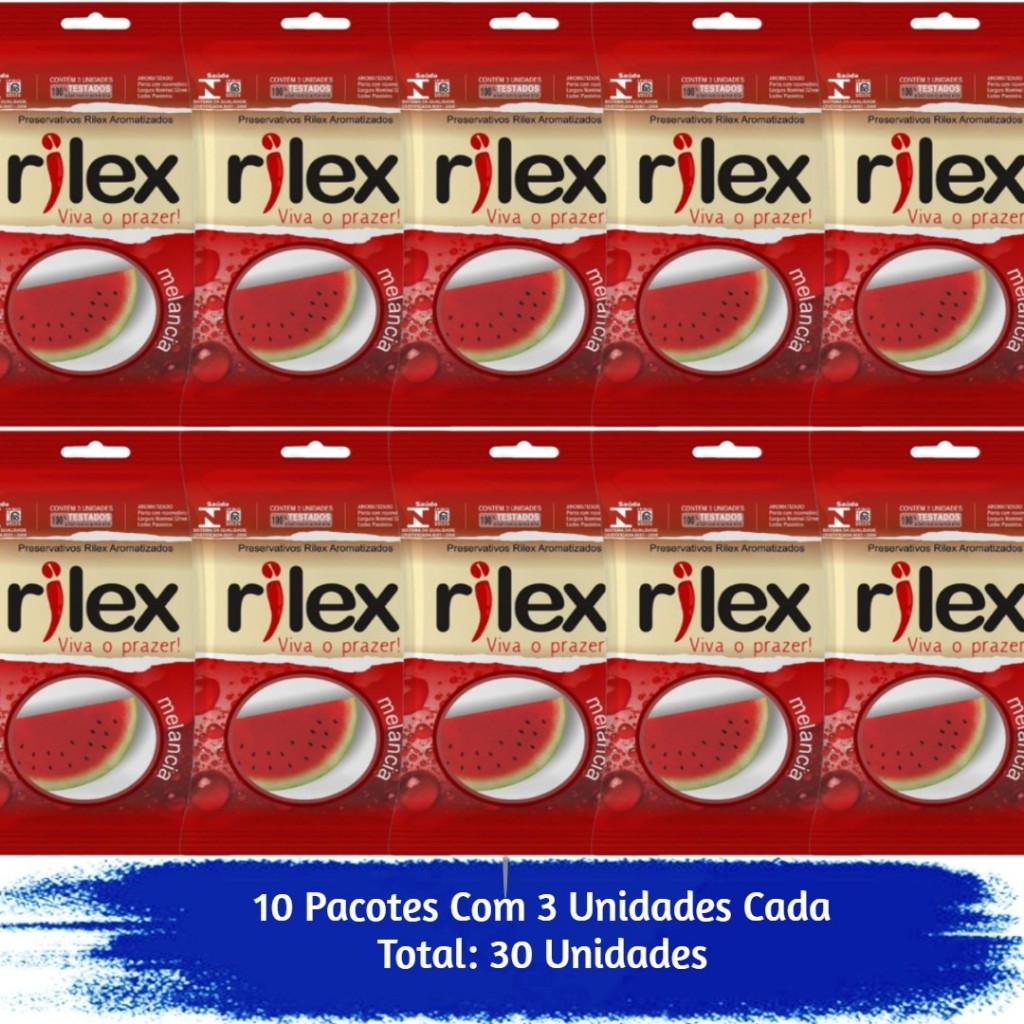 Preservativo Rilex Melancia Com 30 Unidades 10x3 | Shopee Brasil