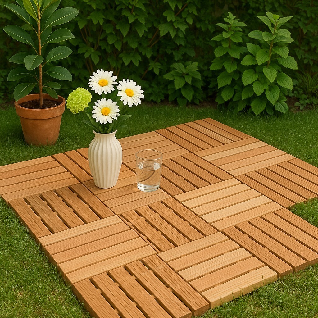 Kit 4 Un. Deck De Madeira Para Piso Tablado Madeirado 50x50 | Shopee Brasil