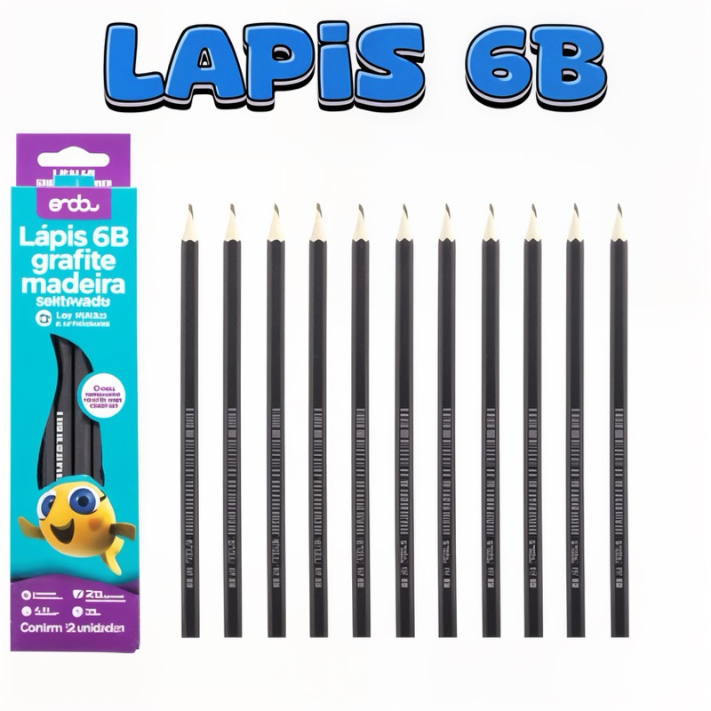 Lápis de Escrever,Lápis Técnico 6b -12 Unidades | Shopee Brasil
