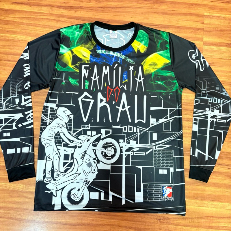 Camisa Família do Grau Manga Comprida Longa Brasil Favela 244 Grau é Arte | Shopee Brasil