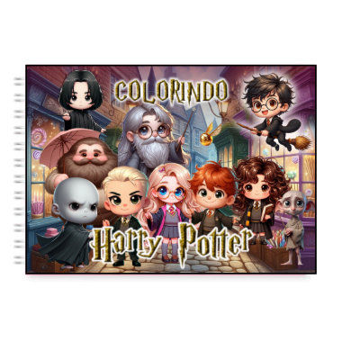 LIVRO DE COLORIR HARRY POTTER ENVIO IMEDIATO CAPA DURA ESTILO BOBBIE ...