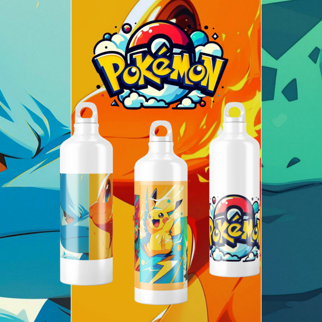 Squeeze Pokémon Personalizado com Nome – 600ml – 2 Bicos – Presente ...