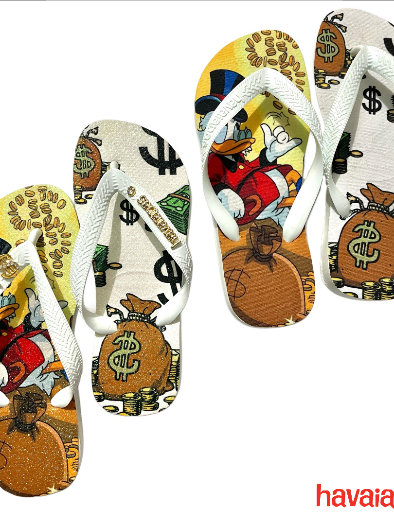 KIT de Havaianas Personalizadas - Casal Tio Patinhas Produto Original e ...