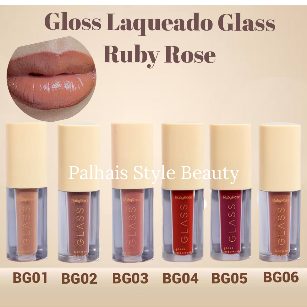 Gloss Laqueado Glass Ruby Rose 3ml | Shopee Brasil