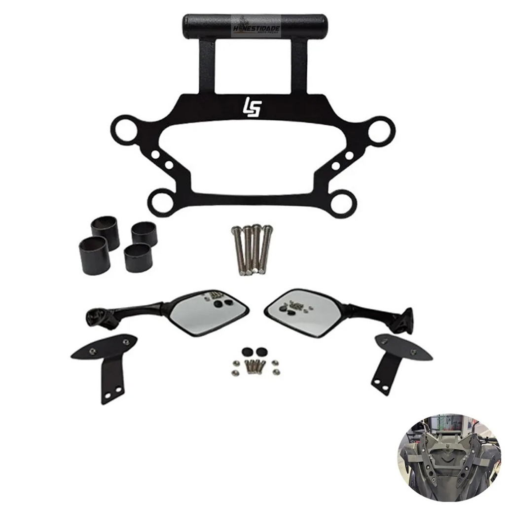 Suporte Retrovisor Xmax 250 2020 2021 2022 2023 2024 Suporte Gps ...
